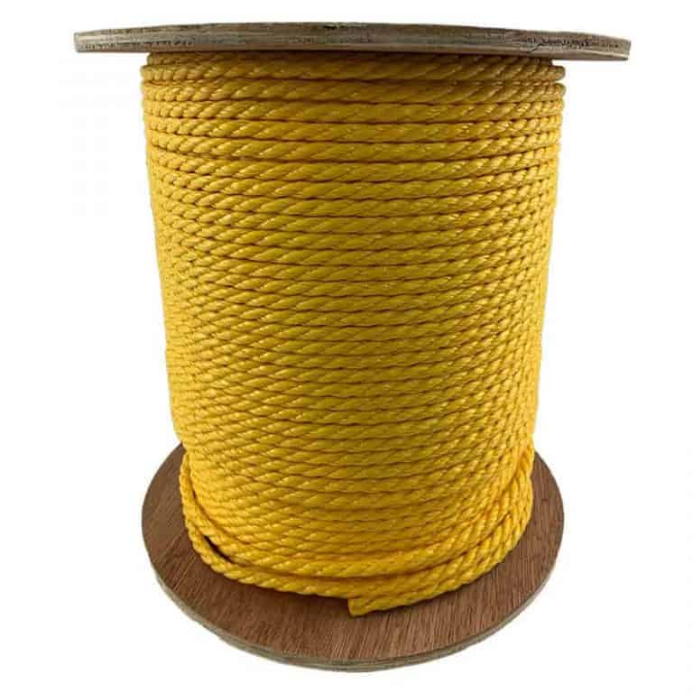 Twisted Polypropylene Rope Yellow 3 Strand - Skydog Rigging