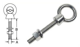 3/4" Shoulder Eye Bolt Stainless Steel - Skydog Rigging