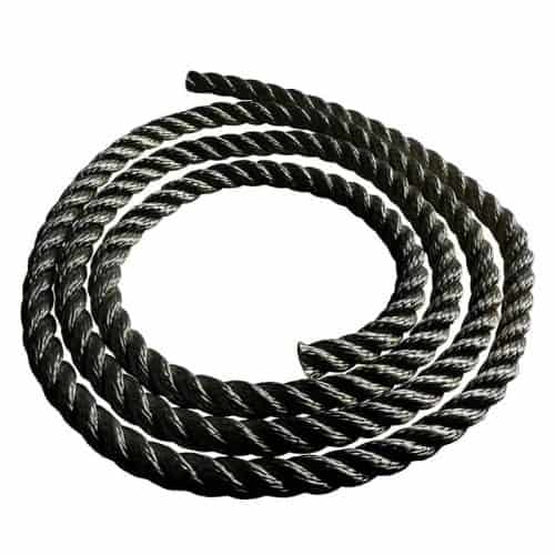 3/8 Black Nylon Rope 3 Strand Twisted 600 ft. - Skydog Rigging