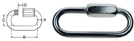 1/4" Long Quick Link Stainless Steel - Skydog Rigging