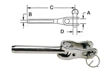 3/16" Cable Rail Toggle Swivel Stainless Steel - Skydog Rigging